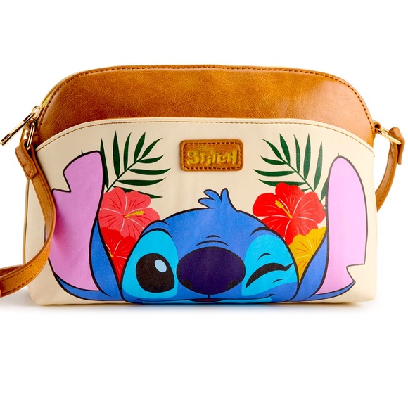 Disney | Bags | Disney Lilo Stitch Stitch Big Face Print Crossbody Bag ...
